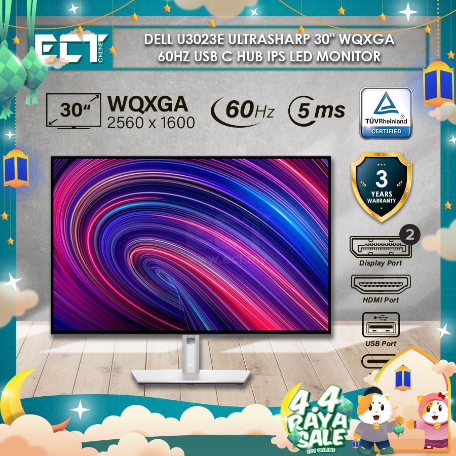 Dell U3023E UltraSharp 30" WQXGA 2560 x 1600 60Hz USB C HUB IPS LED ...