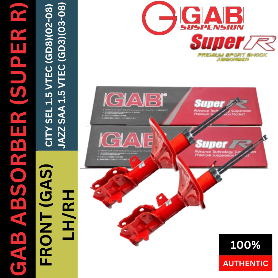 Original GAB Super R Absorber - FRONT & REAR GAS CITY SEL 1.5 VTEC (GD8 ...