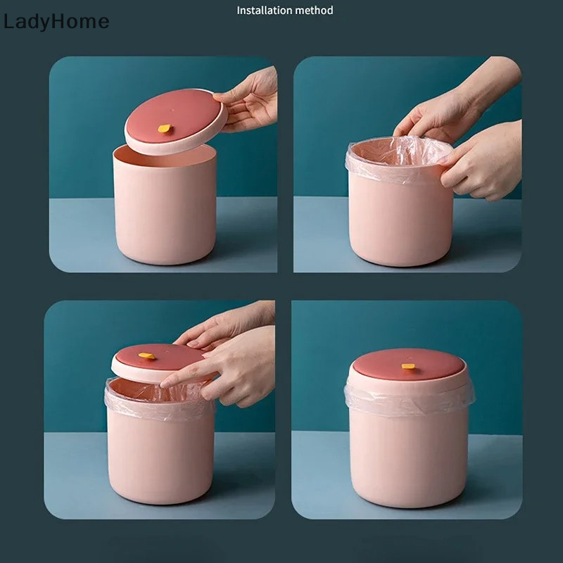 La Mini Waste Bin Desktop Office Trash Can Home Garbage Basket Table ...