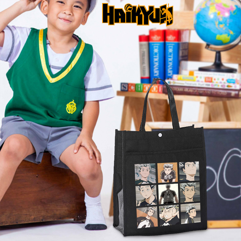 Haikyuu Kid Tuition Bag Waterproof Carry Bags Japanese Anime Tote Bag ...