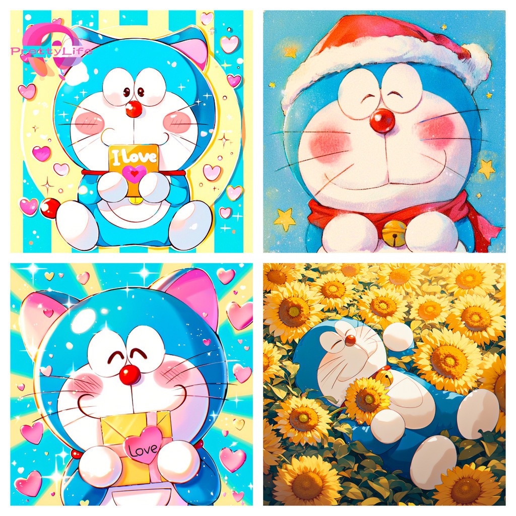 [PL]Cartoon character Doraemon 5d Diamond Painting Full Diamond Living ...