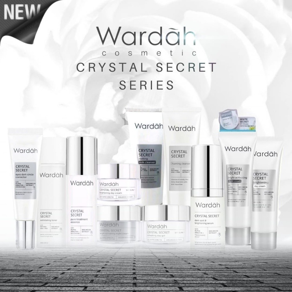 Wardah WHITE CRYSTAL SECRET Original Exfoliat Toner 125ml Night Cream ...