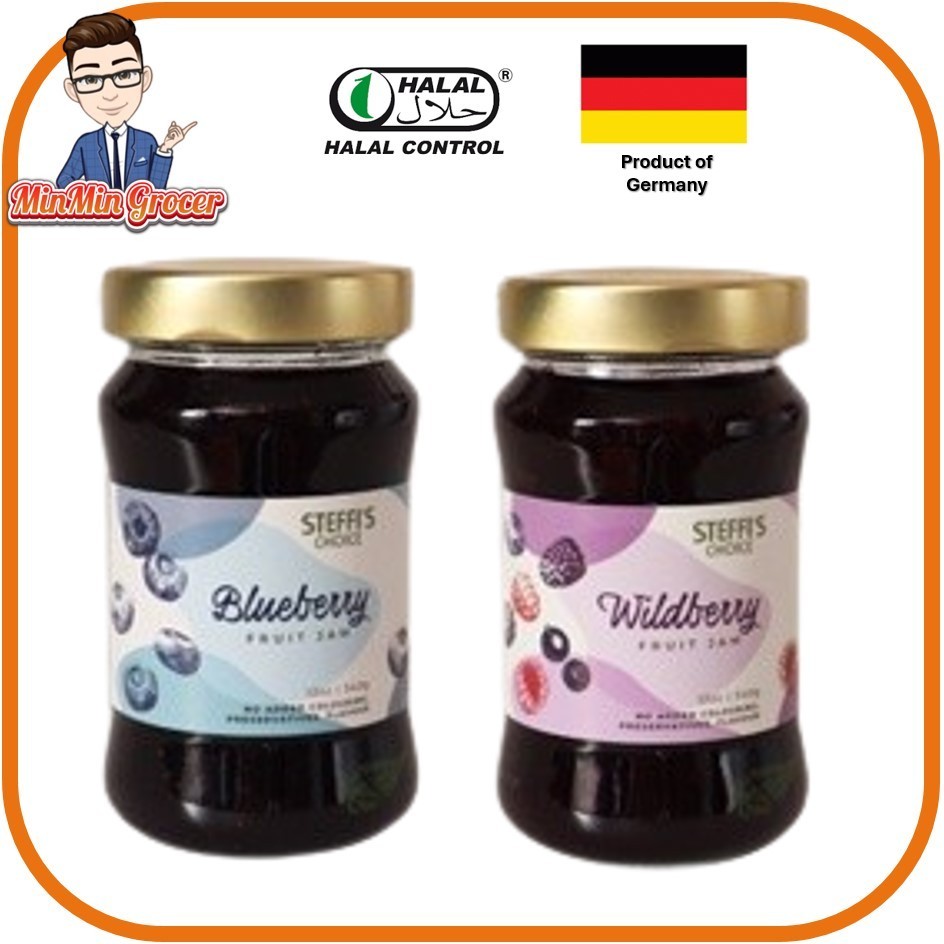 STEFFI'S CHOICE Fruit Jam 340gram -Blueberry/Wildberry Jem Buah-buahan ...