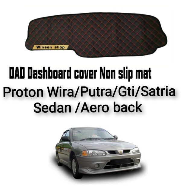 Proton wira/satria/putra/gti/aero back dashboard cover dad red line non ...