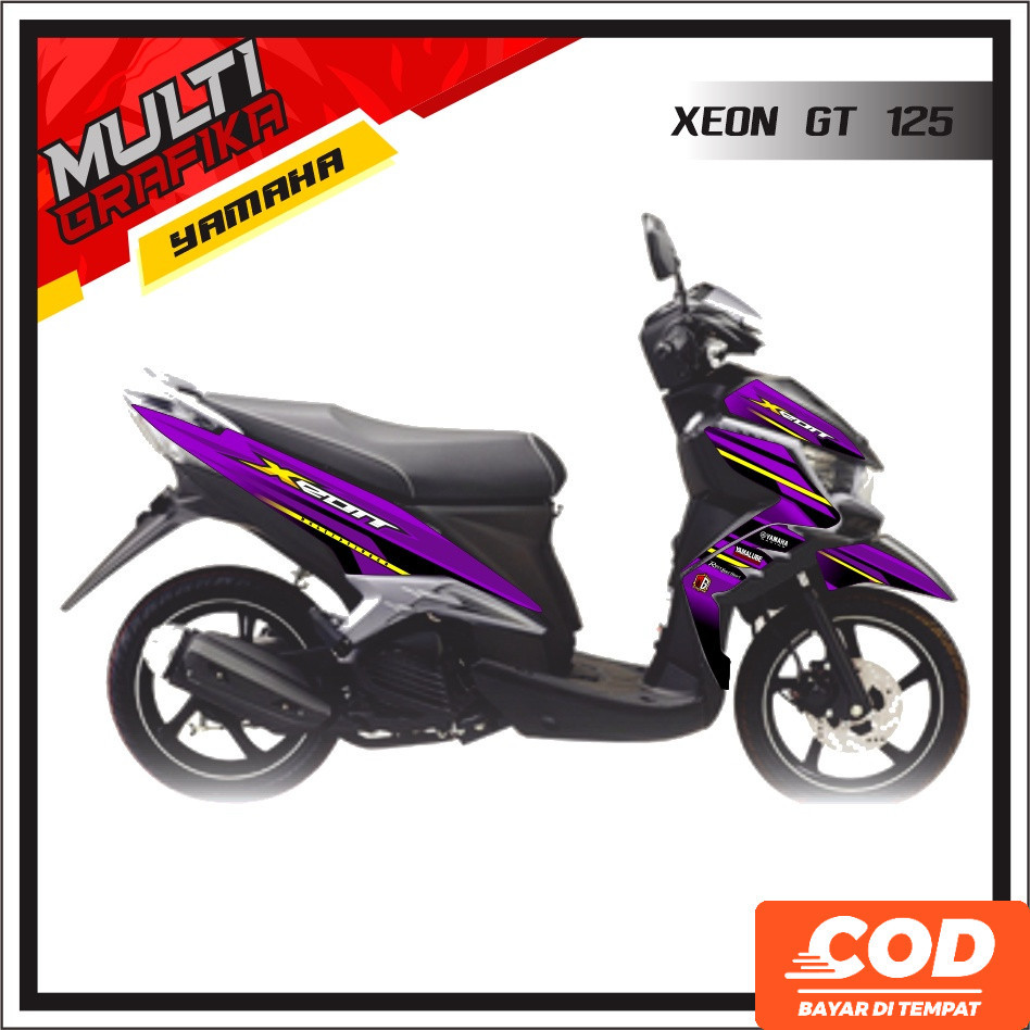 Striping Motorcycle XEON GT 125 Decal Motif Variant Multi Sticker ...