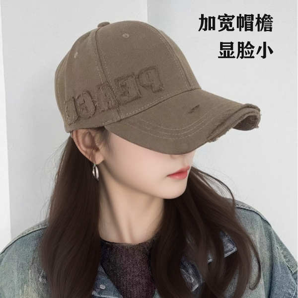 topi pantai topi lelaki topi perempuan Retro Ripped Baseball Cap Women ...