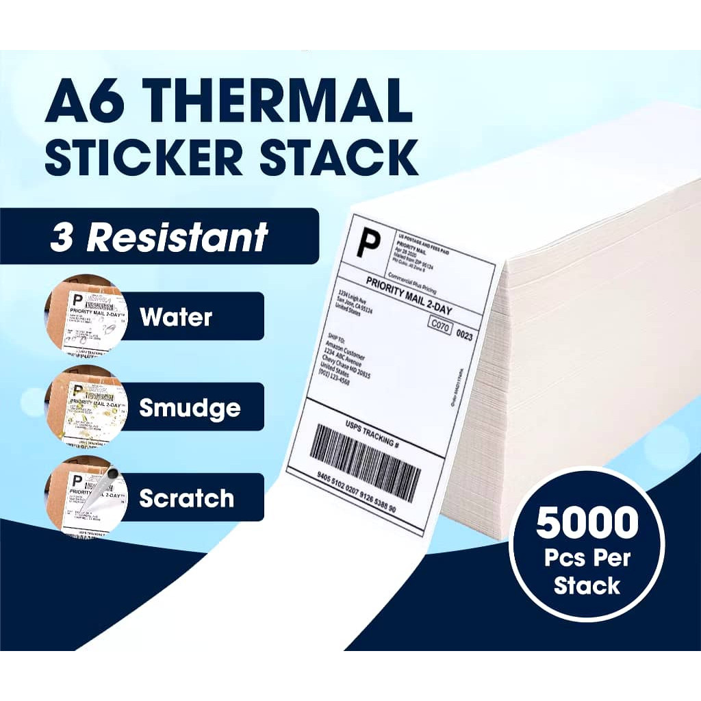 5000pcs Thermal Paper Label Sticker AWB Shipping Courier Airway Bill ...