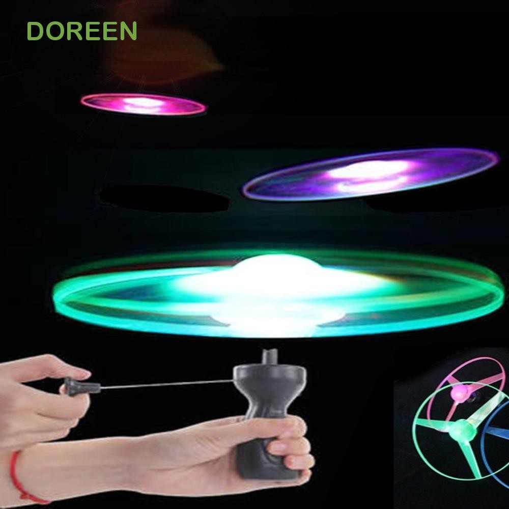 DOREEN LED Flying UFO Lamp Handle Flashing Outdoor Games Outdoor Toys ...