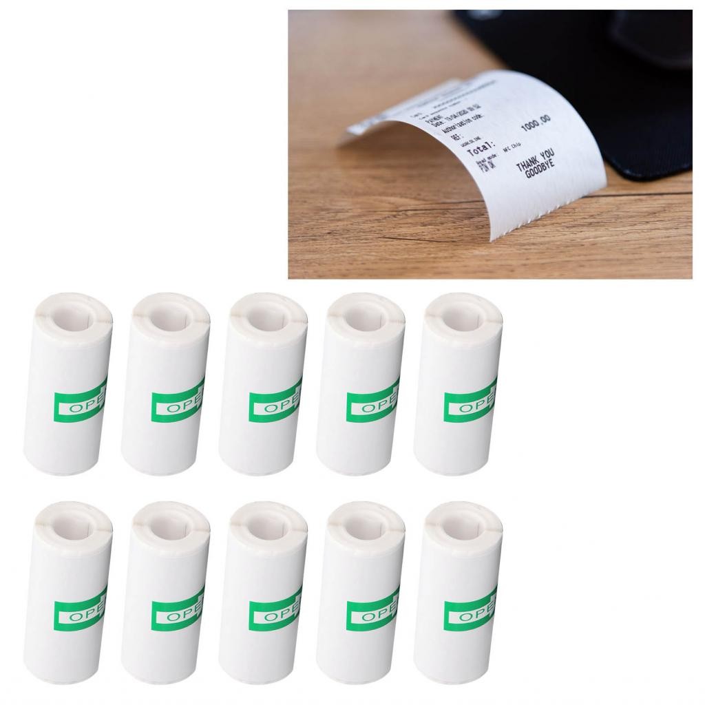 Treee Printable Paper Roll SelfAdhesive Thermal Printer 10 Rolls ...