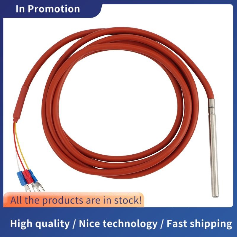 PT100 RTD Temperature Sensor 6mmx80mm Class B 2M Silicone Gel Coated ...