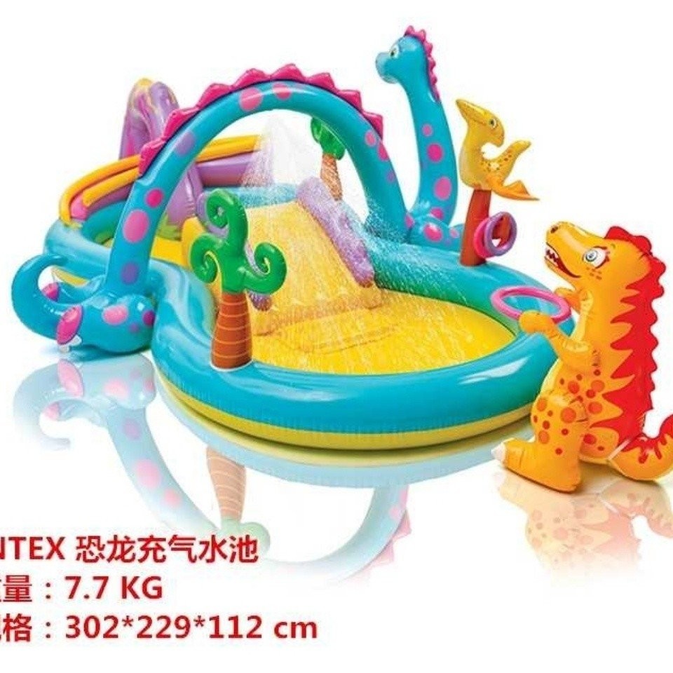 Original Authentic INTEX Dinosaur Eight-Shaped Inflatable Swimming Pool ...