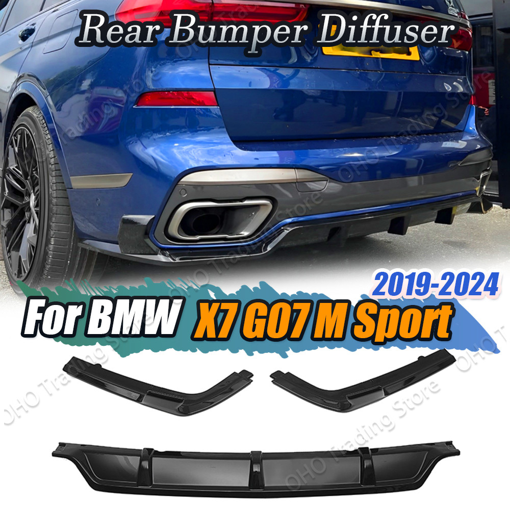 Car Rear Bumper Lip Diffuser For BMW X7 G07 M Sport 2019 2020 2021 2022 ...