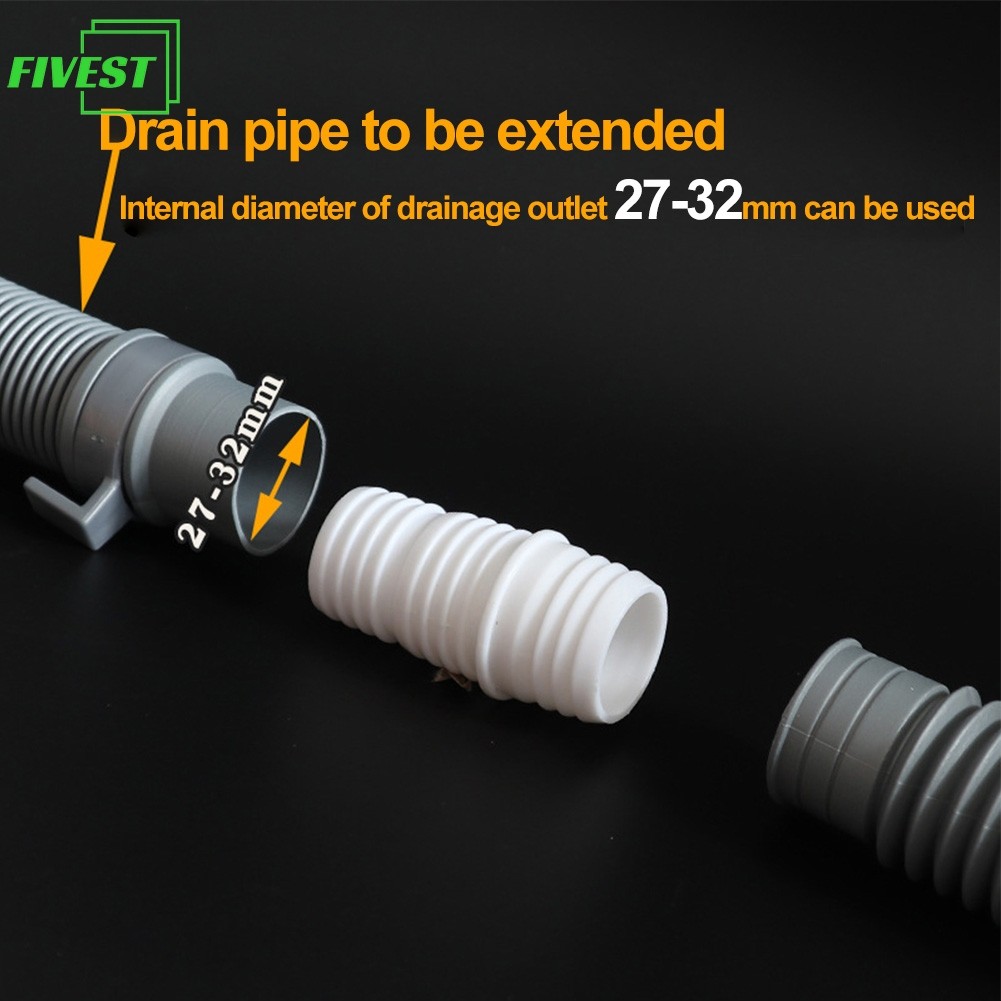 Washing machine drain extension pipe reducing joint bathroom water ...