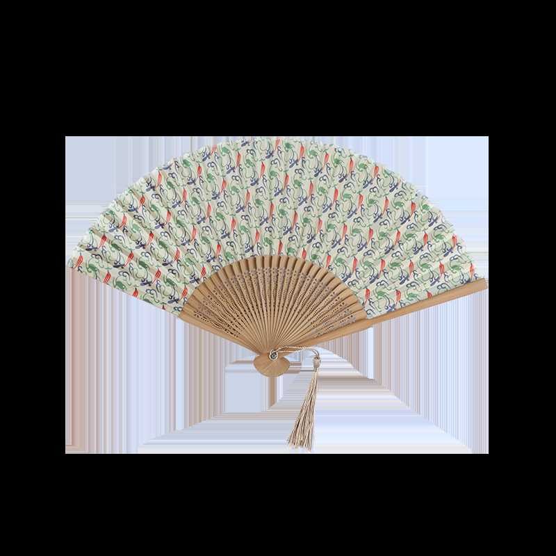 Kipas Buluh Corak Tibet mewah Retro Kipas Lipat Kecil Gaya L Cina ...