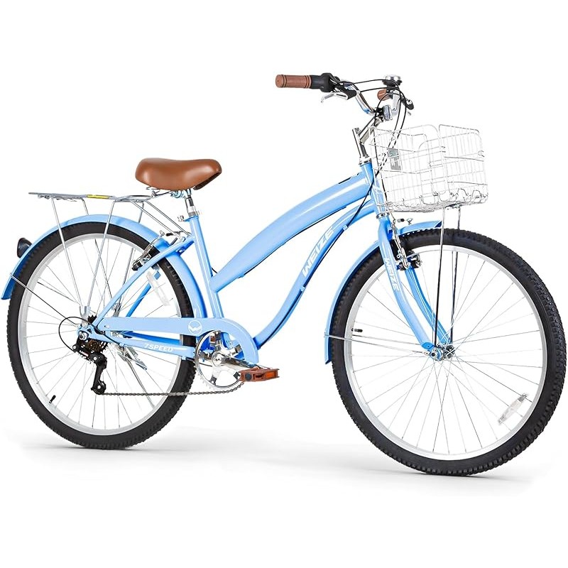 WEIZE Beach Cruiser Bike, 26 inch Commuter Bicycle for Adult Men and ...