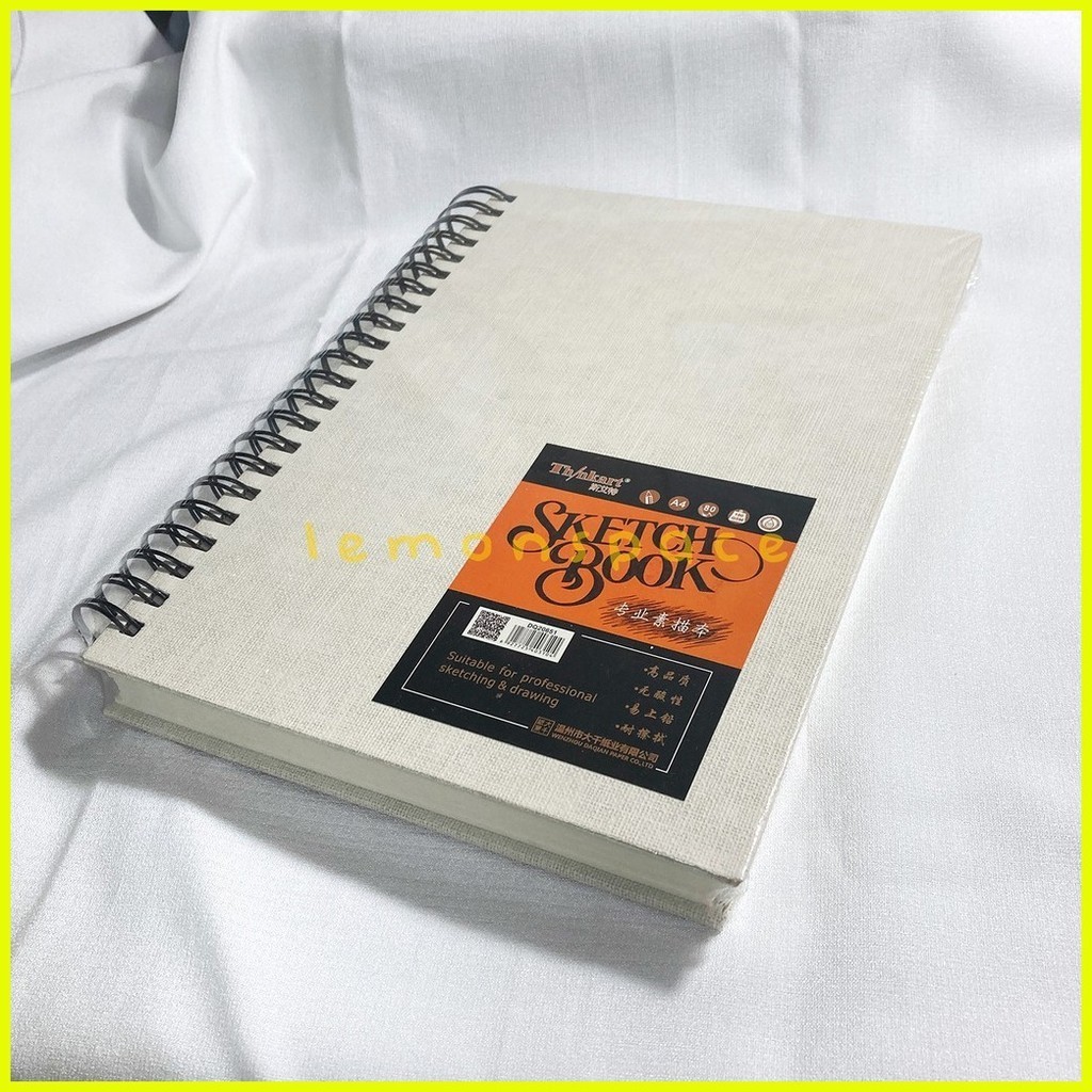 , A3 A4 A5 LESPI Black Hardbound Sketch Book 110gsm 160gsm 180gsm ...