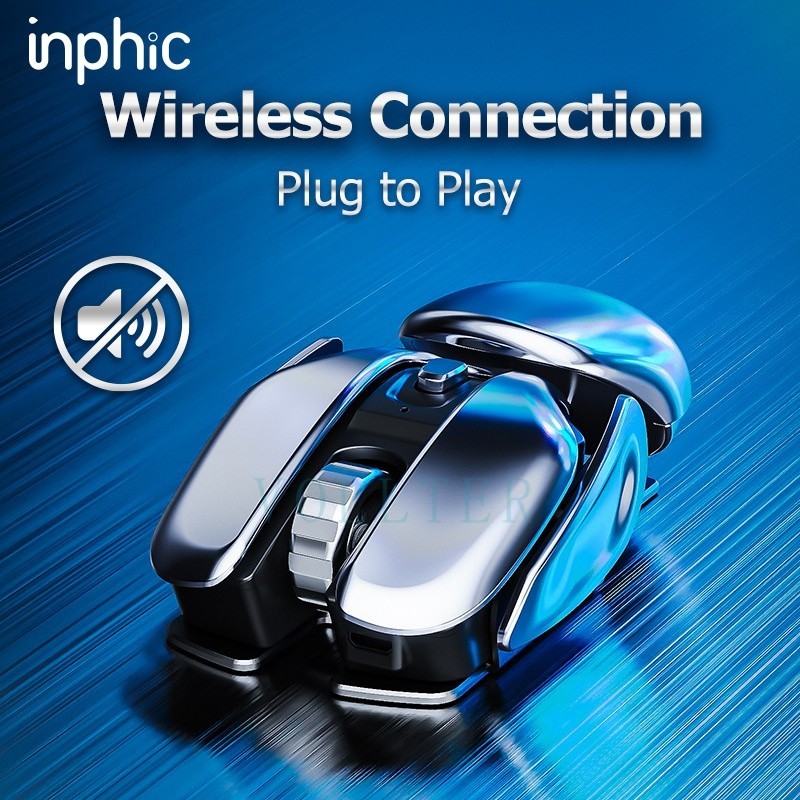 Inphic PX2 2.4G Wireless Rechargeable mouse sci-fi mecha silent 1600dpi ...