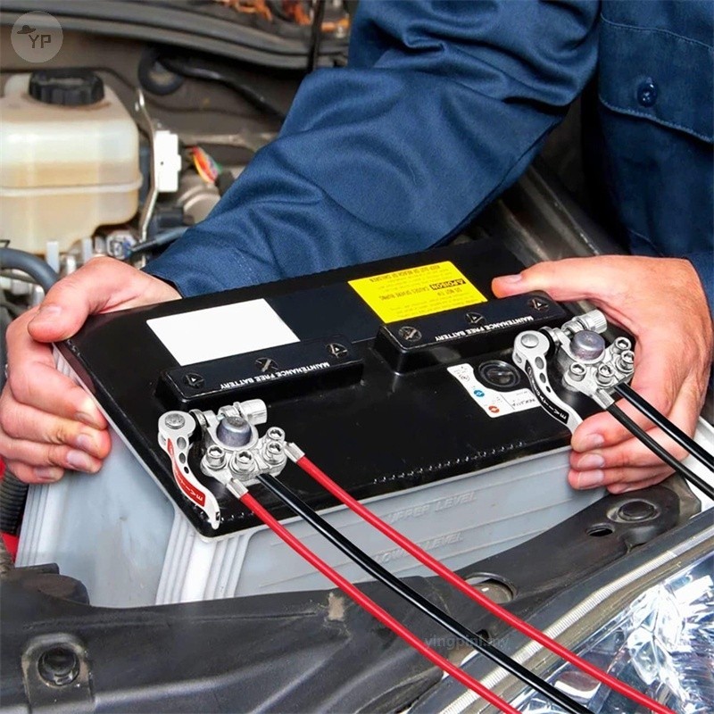 One pair of (zinc alloy) battery card heads modified with battery ...