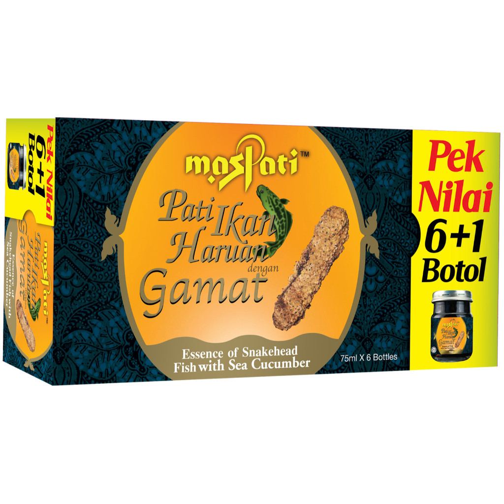 Maspati Pati Ikan Haruan Gamat / Normal (75ml x7btls) | Shopee Malaysia