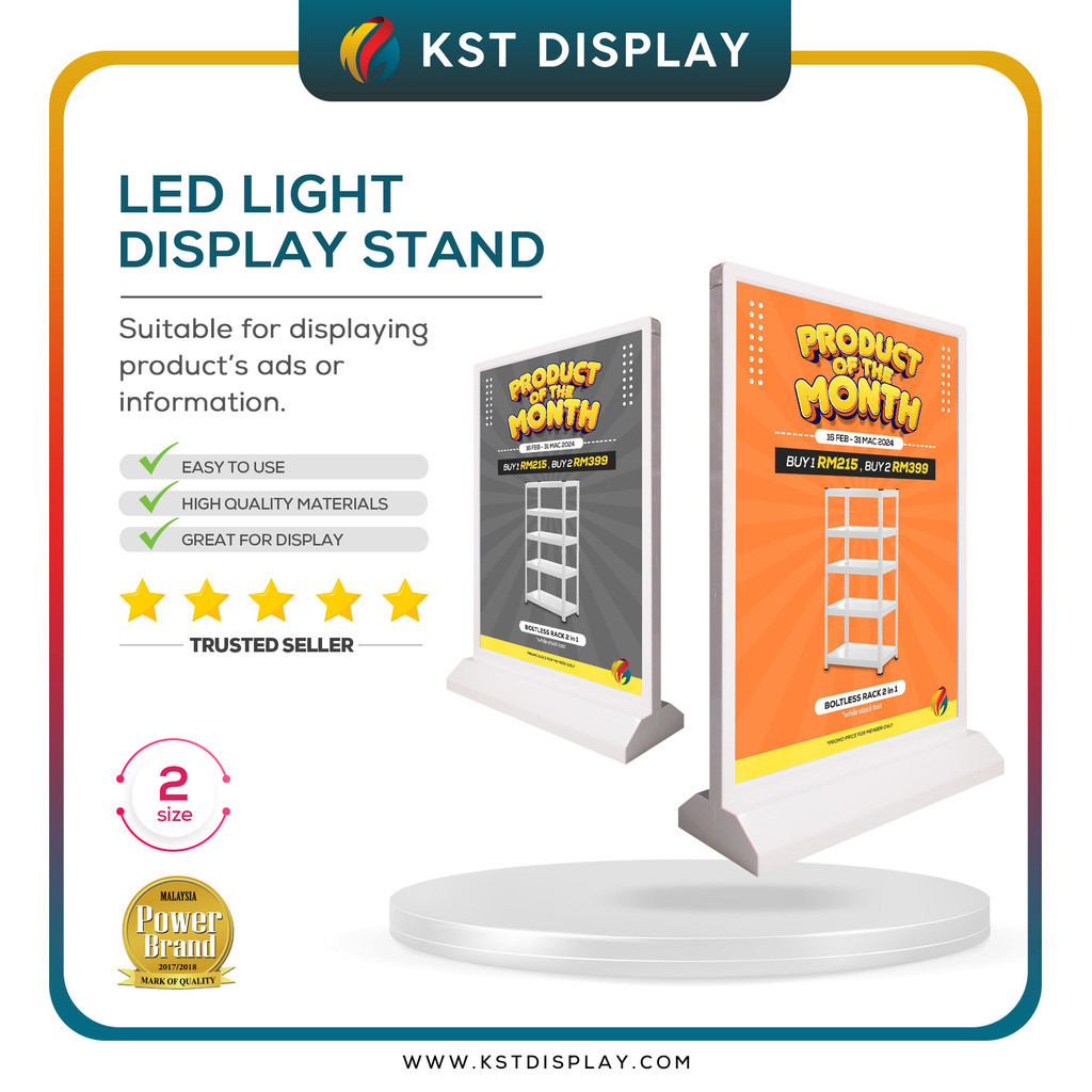 LED Light Display Stand / LED Board A4 and A5 / Magnetic Rechargeable ...