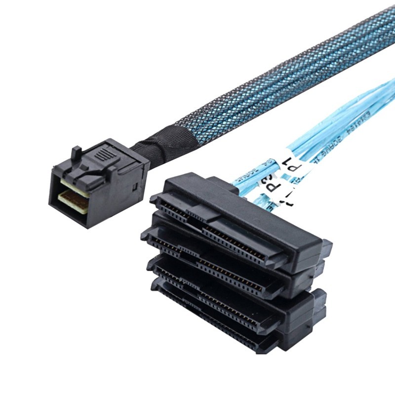 Mini SAS HD 12G SFF8643 to 4 SAS 29 Pin SFF8482 Cable Connectors 2-In-1 ...