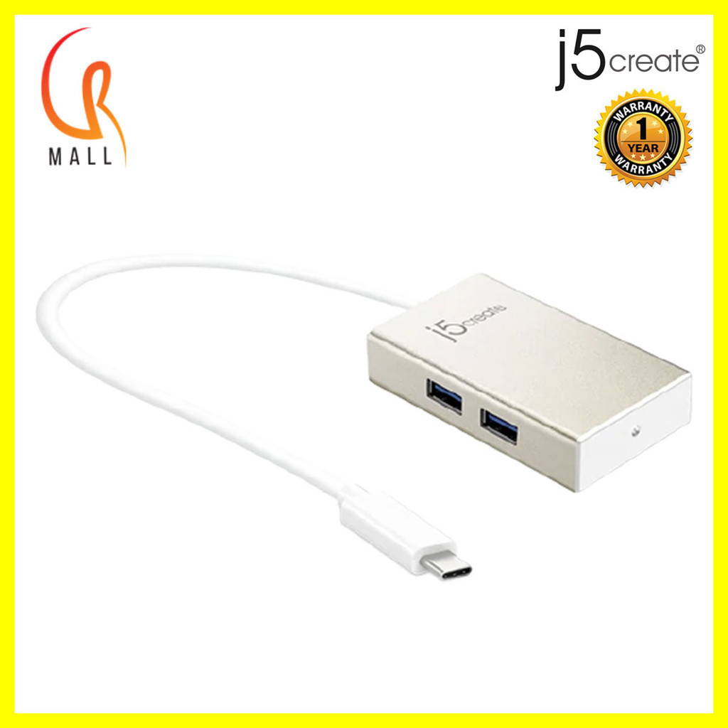 J5 CREATE JCH343 USB TYPE-C TO 4-PORT (4A) USB 3.0 HUB CABLE | Shopee ...