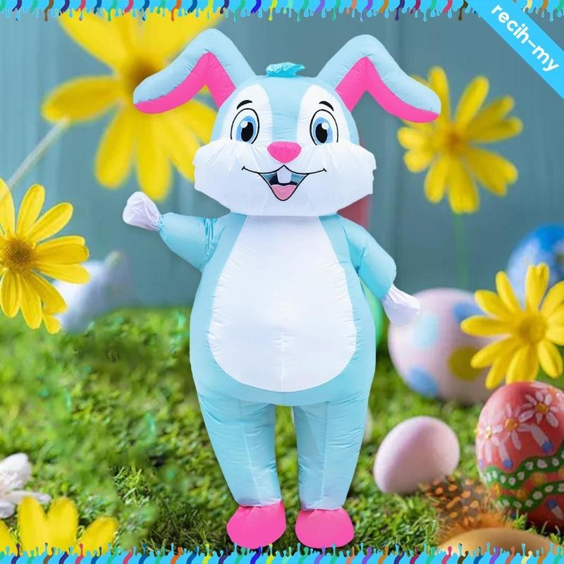 [RecihMY] Inflatable Easter Bunny Costume Jumpsuit Cute Cosplay Prop ...