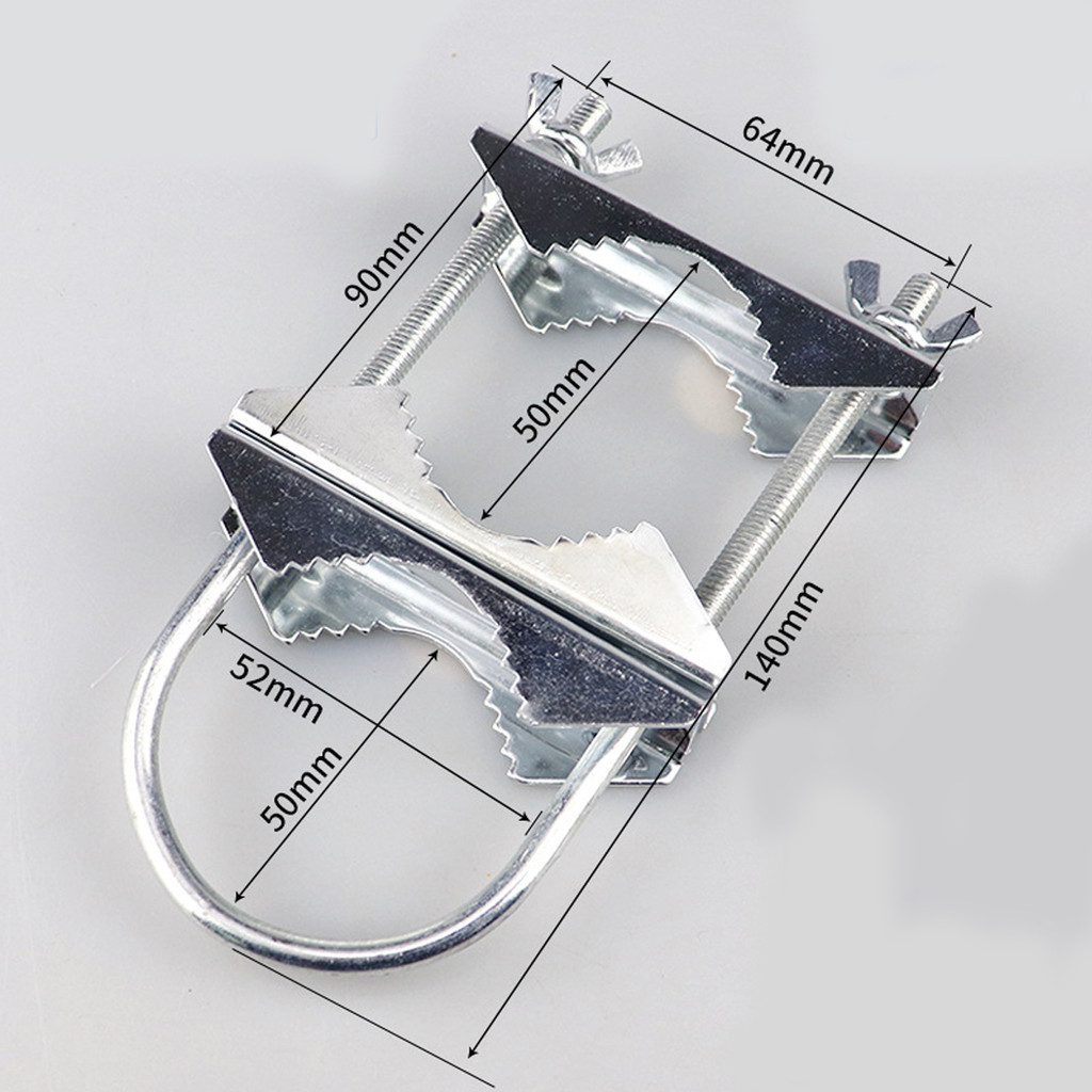 Anti Rust Double Antenna Mast Clamp With U Bolts Heavy Duty Mast ...