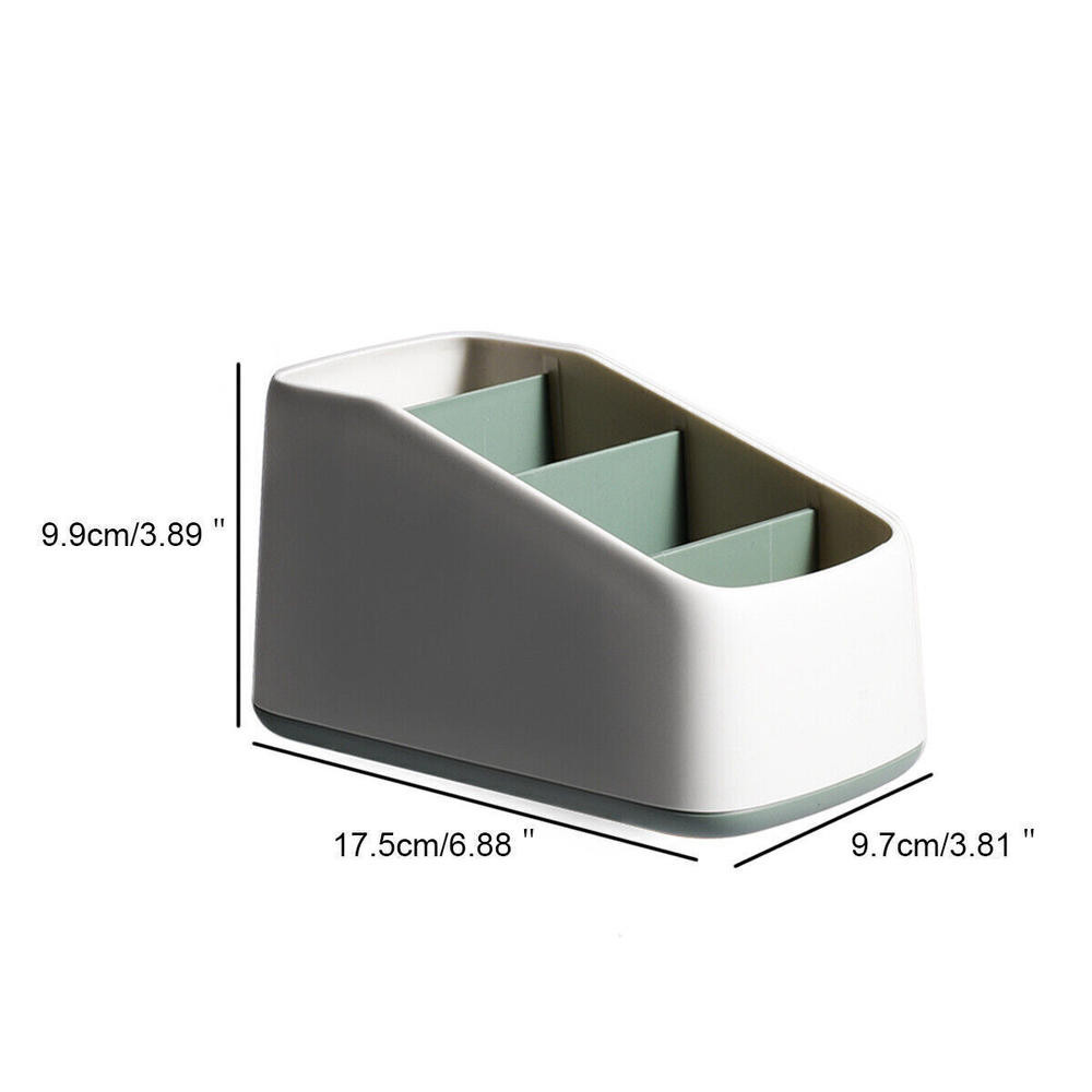 TV Remote Control Holder Organizer Box with 4 Compartments Remote Caddy ...