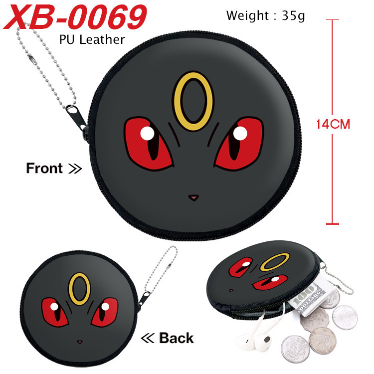 Pokemon Haunter Cartoon Zipper Mini Wallet Round Coin Purse Gift for ...