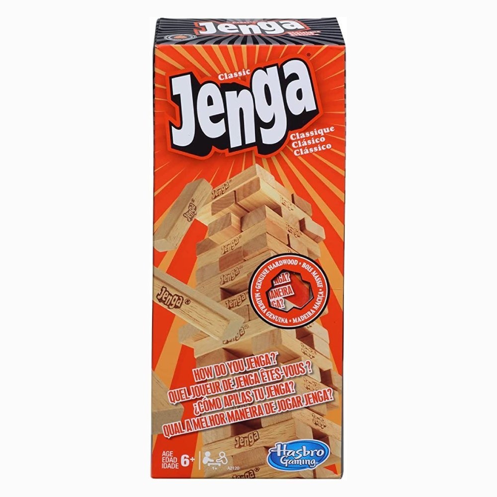 Hasbro Gaming Classic Jenga With Genuine Hardwood Blocks Stacking Tower ...