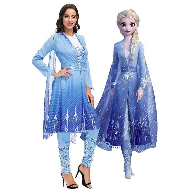 Adult cosplay Frozen 2 Elsa Princess Dress Elsa Full Dress ( Dress ...