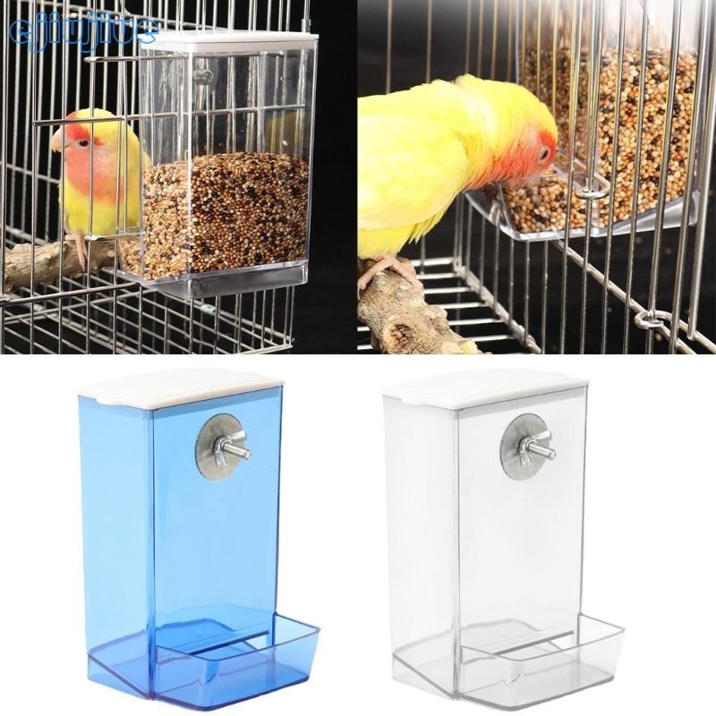 cc Parrots Feeder Bird Food Dispenser Box No-Spill Automatic Birds Food ...
