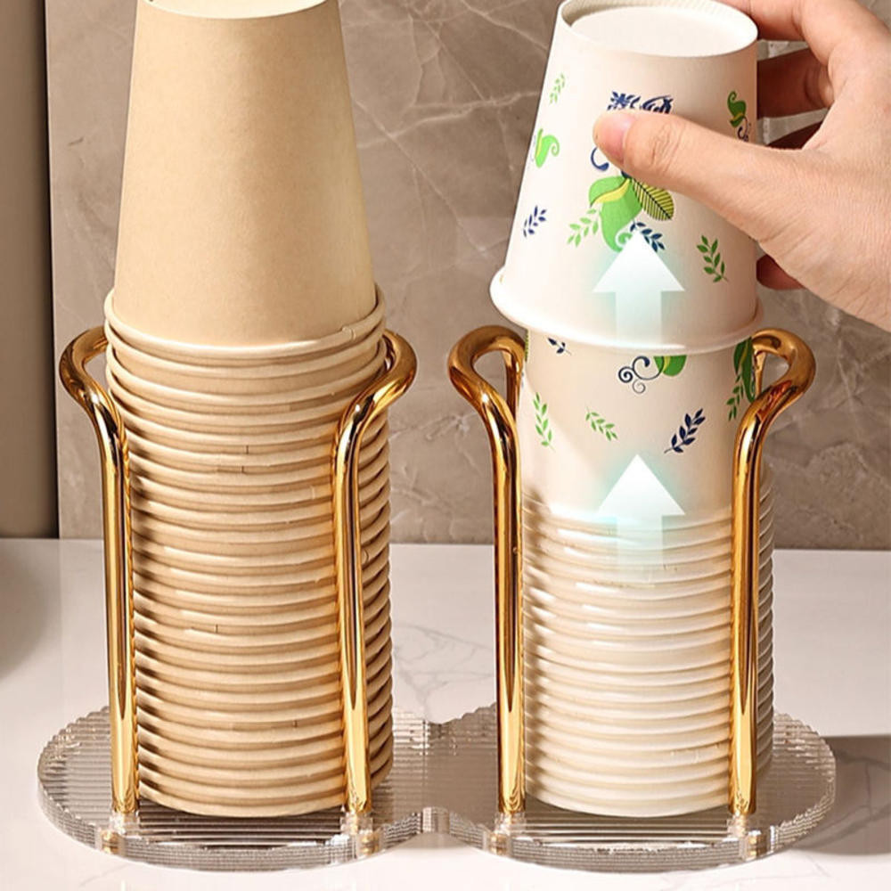 Acrylic Cup Holder Disposable Cup Storage Holder Water Coffee Tea Cups ...