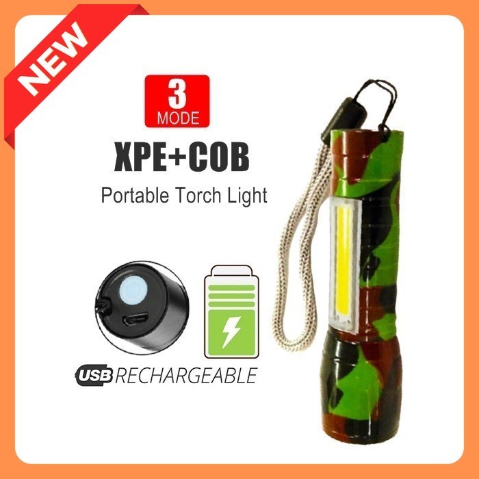 🔥 USB Mini Flashlight Torchlight Flash Torch Light LED Rechargeble 🧡 ...