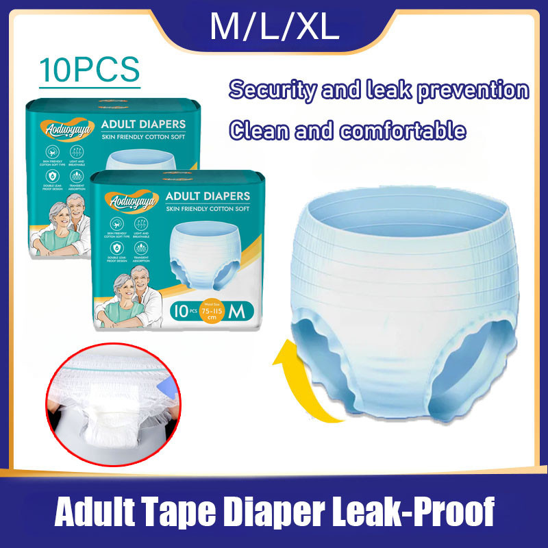 10pcs/pack Adult Diapers Pants Soft Pull Up Adult Adult Diapers M/L/XL ...