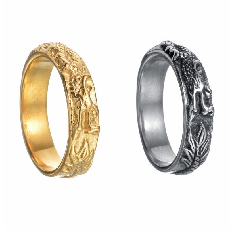 Brand new fashion stainless steel antique finish embossed Chinese ...