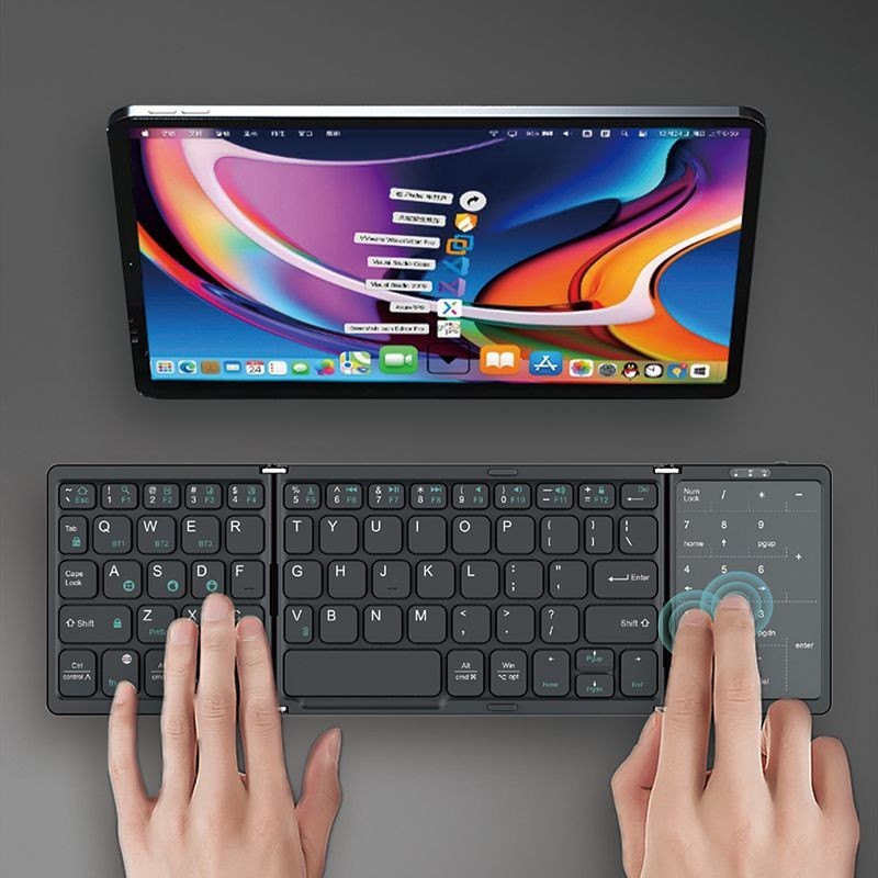Wireless Folding Bluetooth Keyboard Three Bluetooth Portable Mini ...