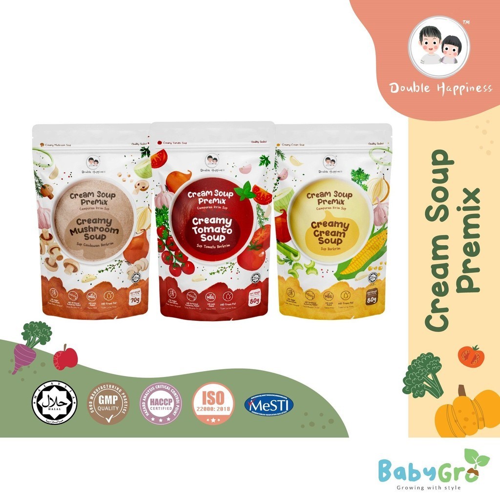 Double Happiness Cream Mushroom Tomato Premix Soup 80g | Shopee Malaysia