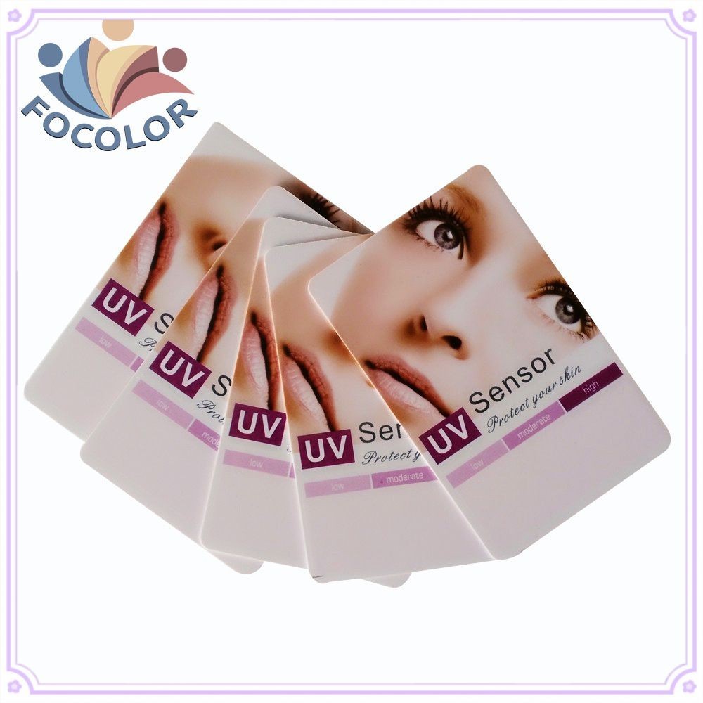 1PC UV Test Card English Version Photosensitive Discoloration PVC Card ...