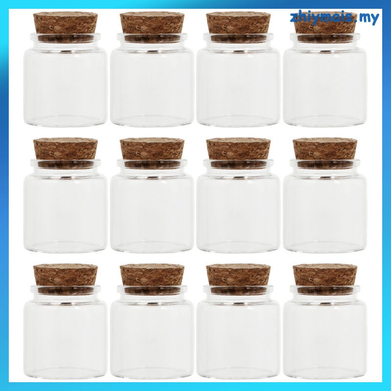 【in stock】 Glass Jars Bottle with Cork Stopper Laboratory Small Party ...