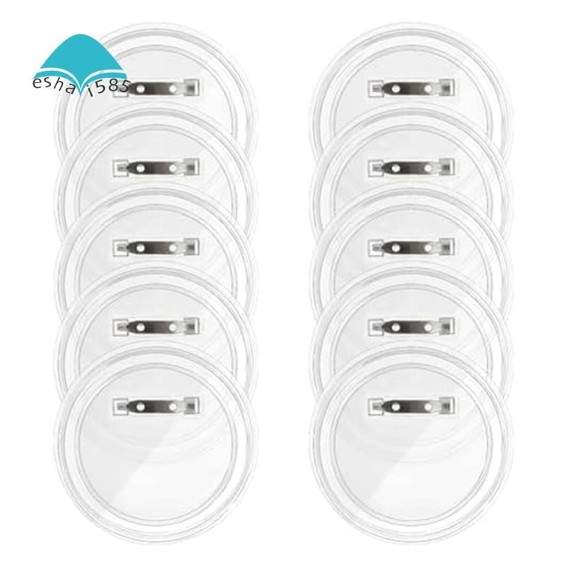 10 Sets of Button Making Blank Buttons Transparent Button Pins with Pin ...