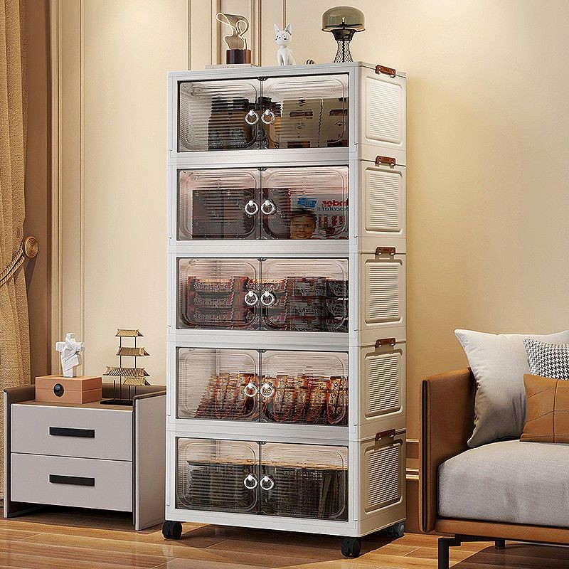 Installation-free storage cabinet Folding locker Household children's ...