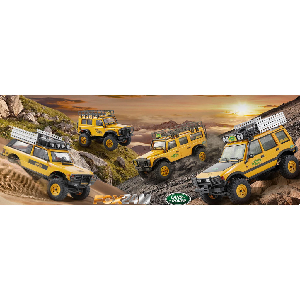 FMS 1:24 LAND ROVER RTR YELLOW (DEFENDER 90 /DEFENDER 110/ DISCOVERY ...