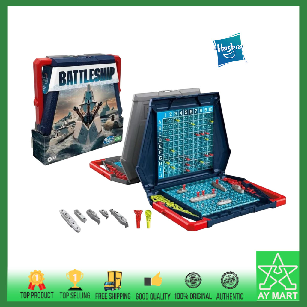 Battleship Classic Board Game: Timeless Naval Strategy Game for Two Players with Realistic Fleet ...