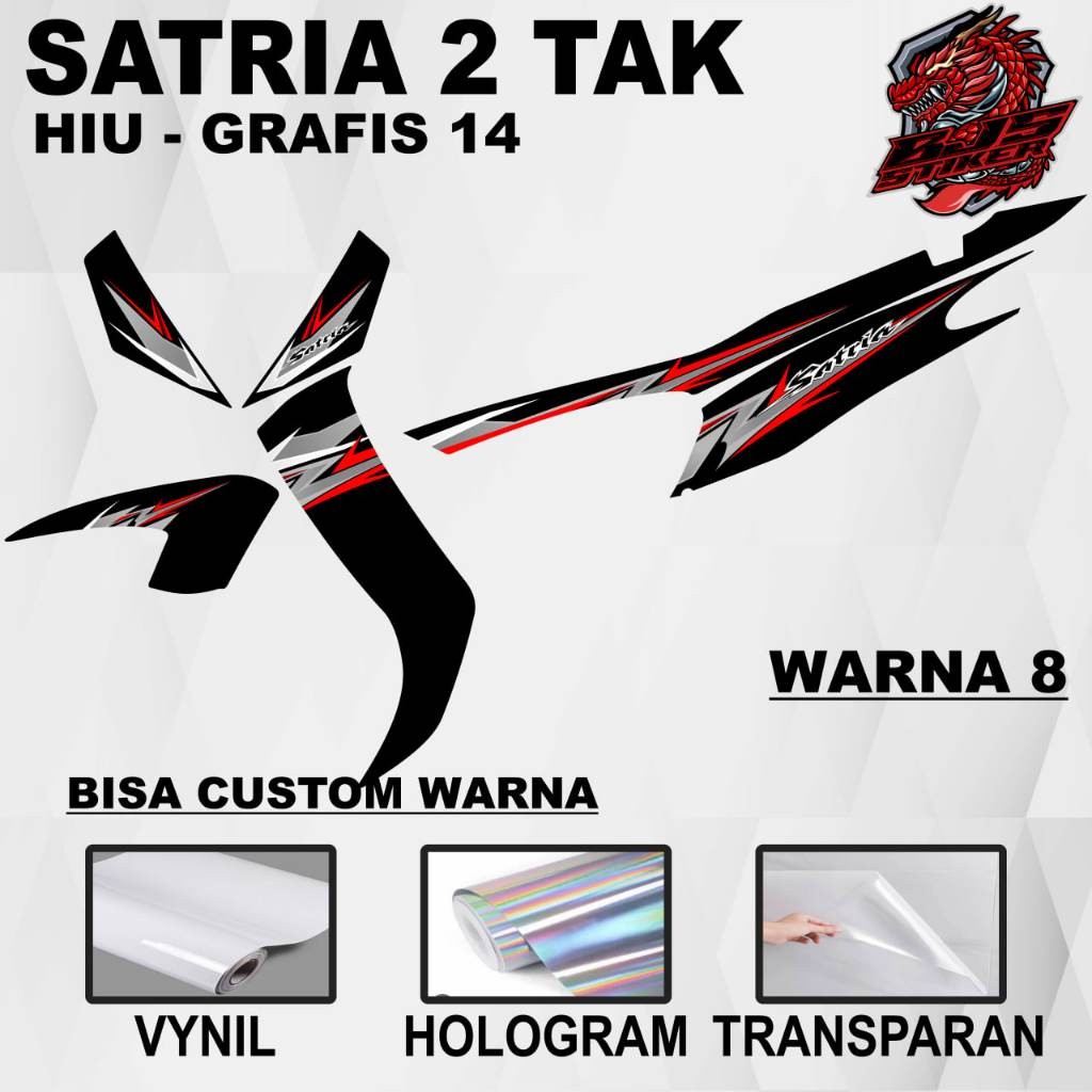MESIN Suzuki Satria 2 stroke Satria shark striping sticker - Suzuki ...