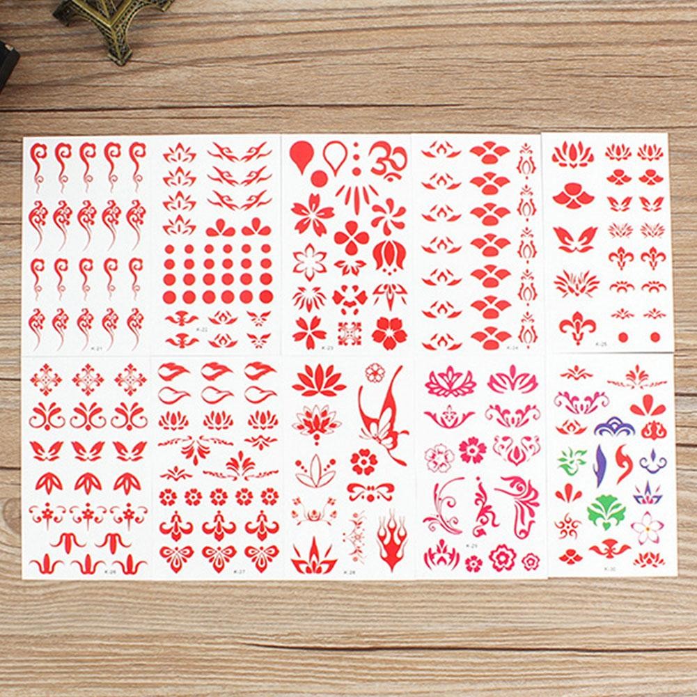 Ancient Costume Forehead Flower Patch Between Eyebrows Sticker Tattoo ...