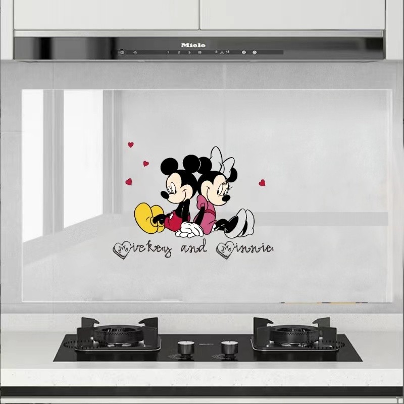 Cartoon Kitchen Wall Anti-Fume Sticker Electrostatic Waterproof Oil ...
