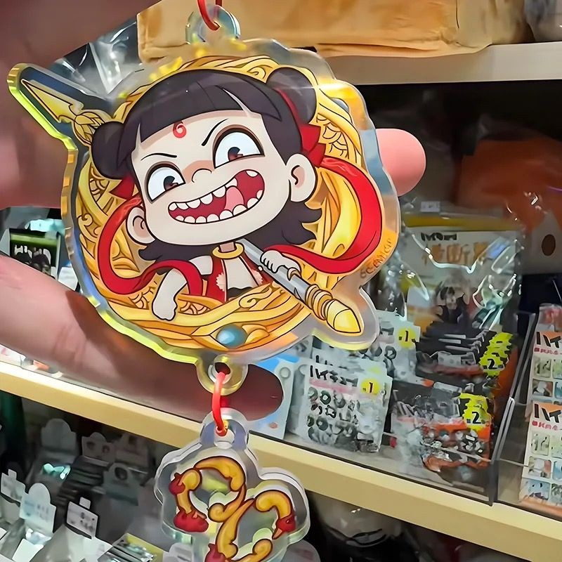 Nezha's Demon Boy Haunted Sea Cartoon Nezha Hanging Keychain Anime Gift ...
