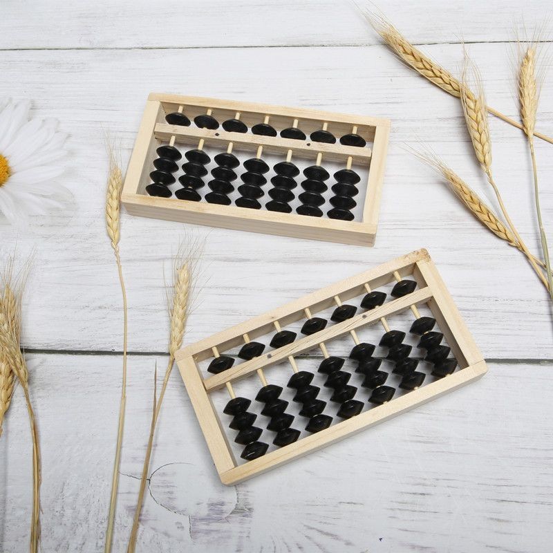 7-stage 5-Bead Wooden Small Abacus Children Learning Abacus Student ...